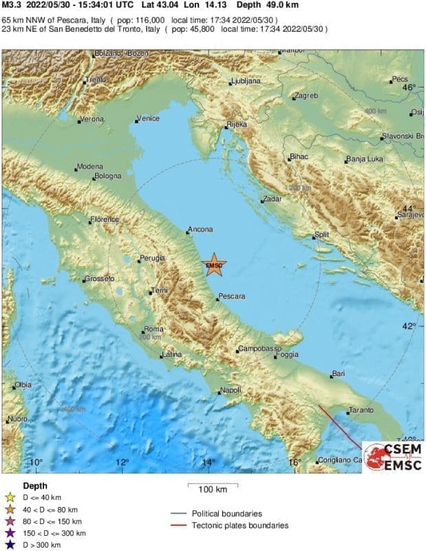 Umjereno jak potres u Jadranskom moru - DALMACIJA DANAS