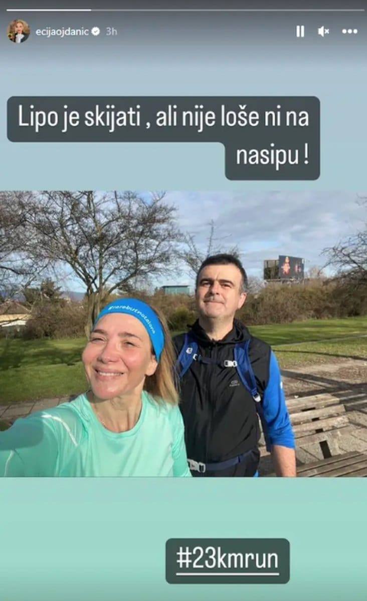 ZALJUBILA SE U TRČANJE Ecija Ojdanić vratila se doma sa skijanja pa se pohvalila: "Pa nije loše ...