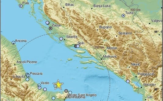 JAK POTRES U JADRANU Epicentar u moru, tresla se i Dalmacija - DALMACIJA DANAS
