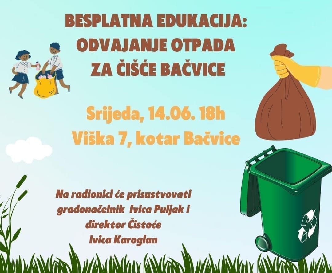 Bačvice: Ove srijede edukacija o odvajanju otpada na kućnom pragu za građane. Stižu Puljak i ...