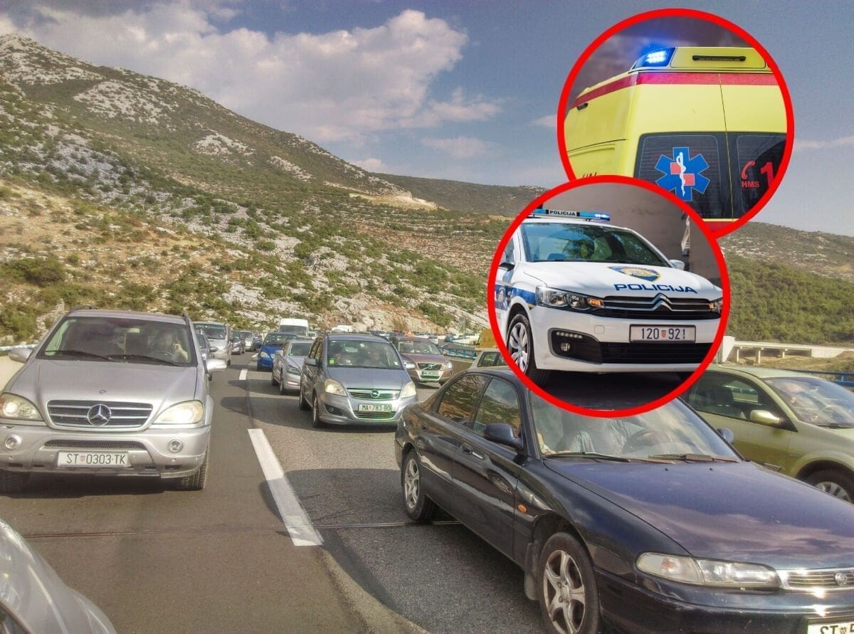 PROMETNA NA BRZOJ CESTI Vozač se zabio u zaštitnu ogradu, jedna osoba prevezena u splitsku ...