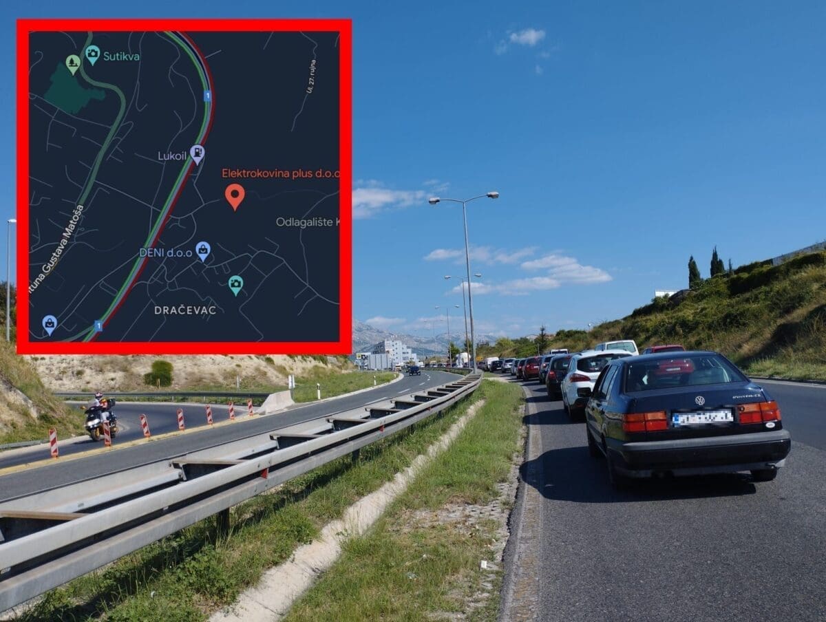 OGROMNA GUŽVA NA BRZOJ CESTI SOLIN-KLIS Dogodila se prometna, sudjelovala tri automobila. Ako ne ...