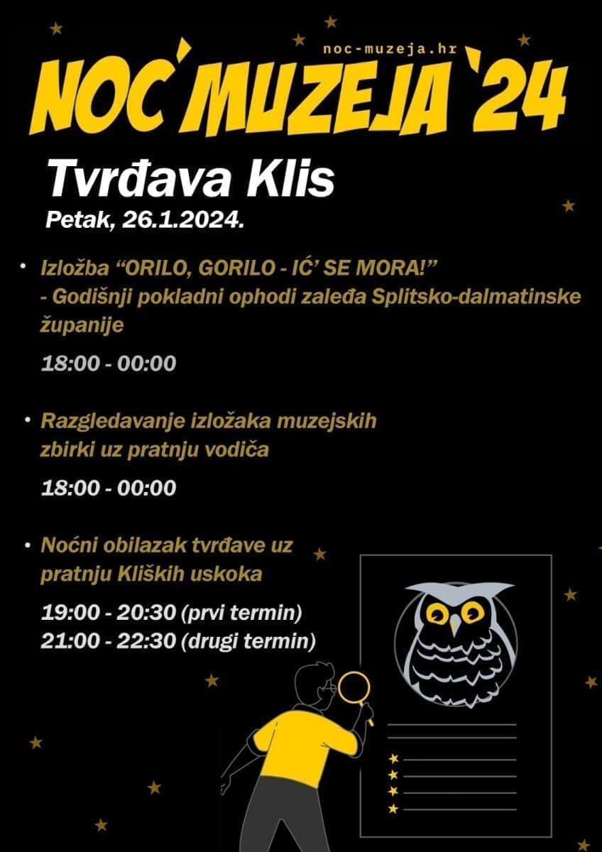 NOĆ MUZEJA - VEČER KOJA SE NE PROPUŠTA: Ovog petka na Kliškoj tvrđavi oživite povijest našeg ...