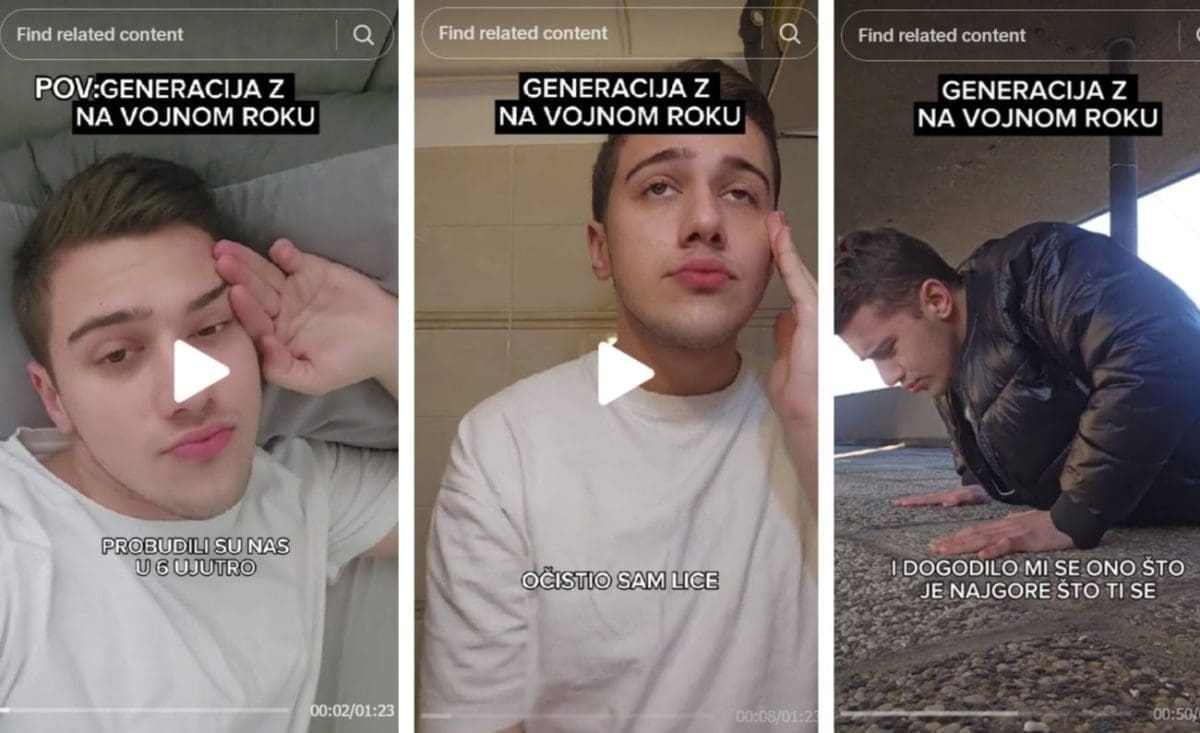 Hrvatski TikToker podijelio urnebesan video o generaciji Z u vojsci: "Krevete smo morali ...