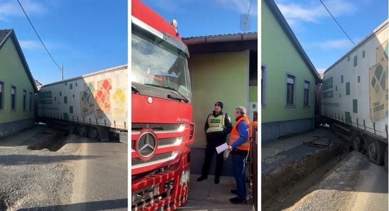 SUDAR BMW-a I KAMIONA Kamion sletio s ceste i udario u kuću - DALMACIJA DANAS