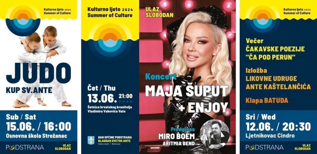 MAJA ŠUPUT SUTRA U PODSTRANI Donosimo kompletan program povodom Dana općine - DALMACIJA DANAS