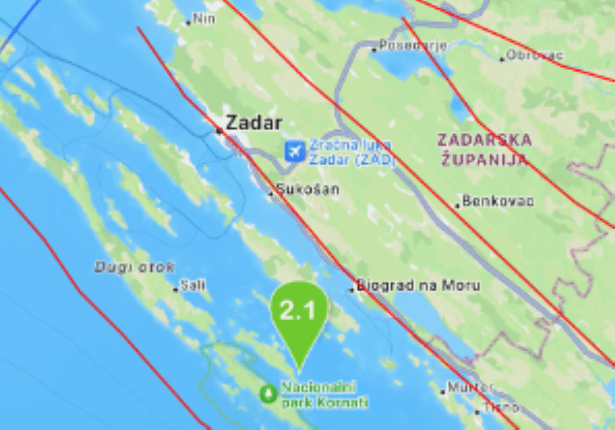 Potres u Jadranskom moru između Splita i Biograda - DALMACIJA DANAS